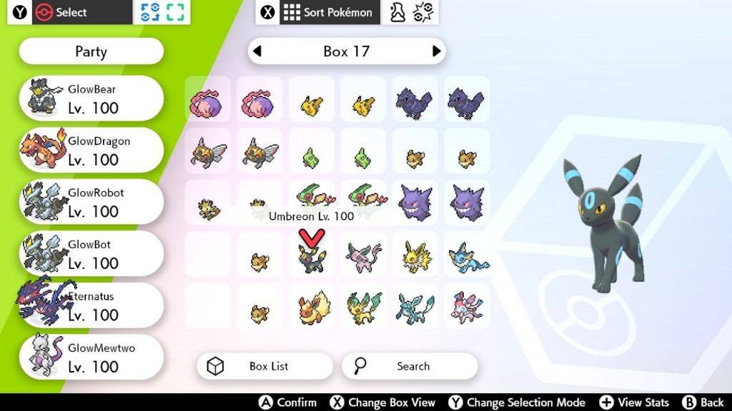 8 x Square Shiny 6IV Eevee Evolutions + 2 x Gigantamax Gmax Eevee holding Master Balls Bundle ...