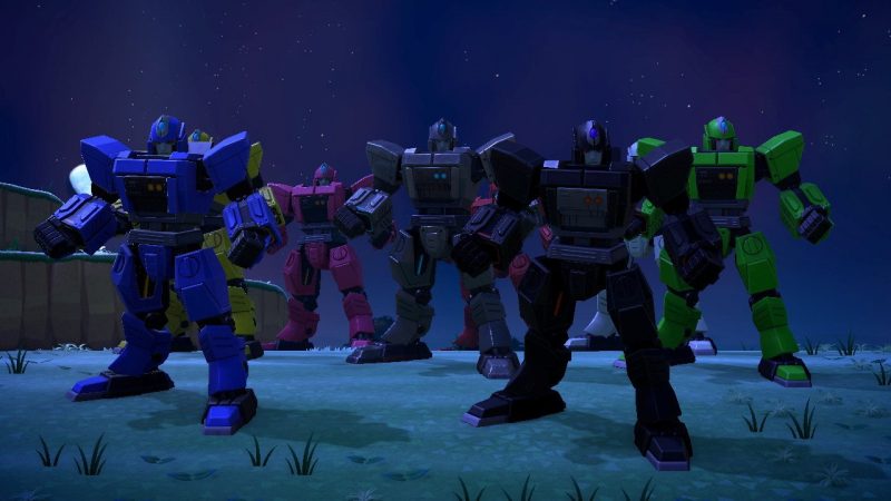 8 Robot Heros + 4 Godzilla Monster Statues and Robot Hero + Rocket ...