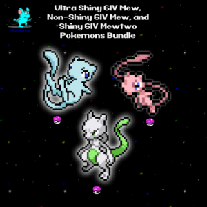 Shiny 6IV Mew + Non-Shiny 6IV Mew + Shiny 6IV Mewtwo Pokemon holding ...