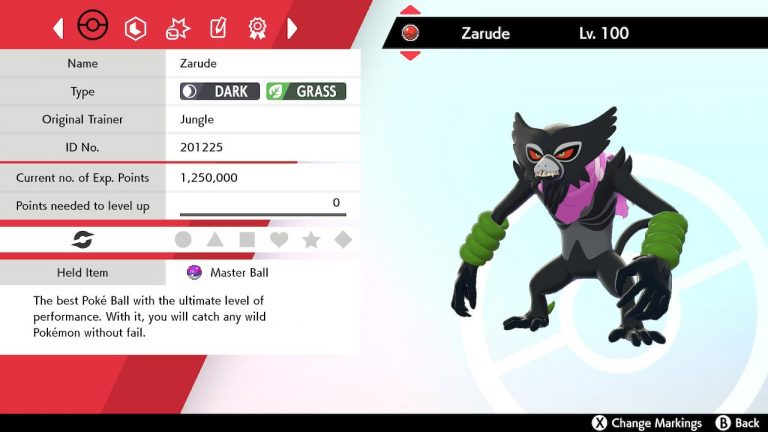 6IV Zarude in Dada form with pink scarf cape holding Master Ball for ...