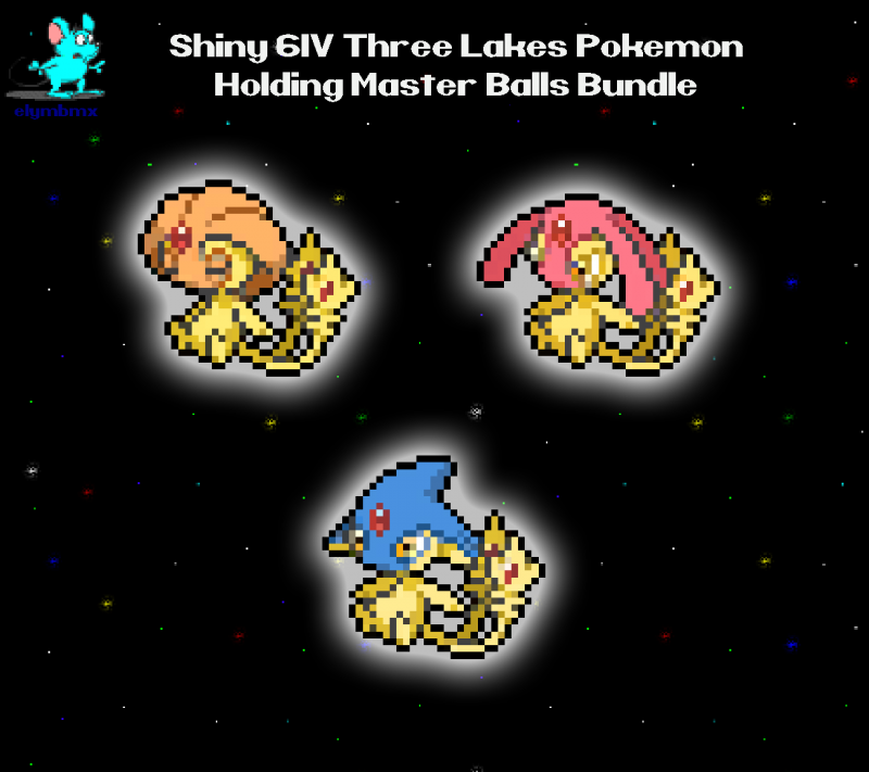 Shiny 6IV Lake Guardians Trio Three lakes of Sinnoh: Uxie, Mesprit, and ...