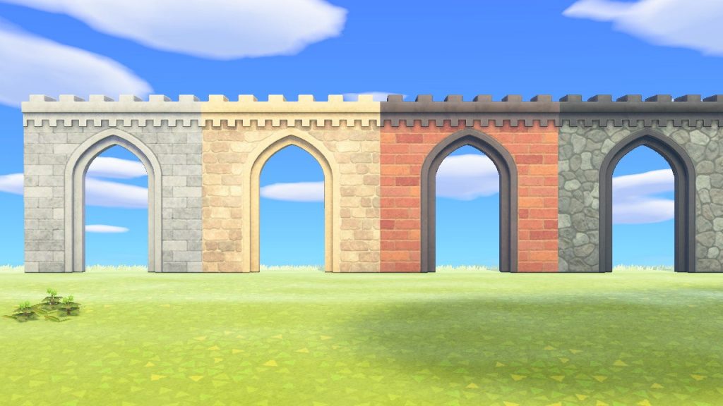 Castle Medieval Building side parts walls gates towers in all colors ...