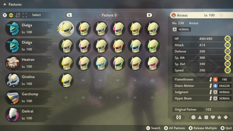 Shiny 6IV Max Stats Arceus in all forms Bundle for Pokemon Brilliant ...