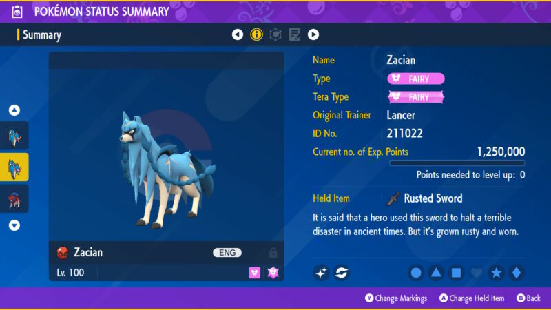 Shiny 6IV Eternatus + Shiny Zacian + Shiny Zamazenta + Shiny Gigantamax ...