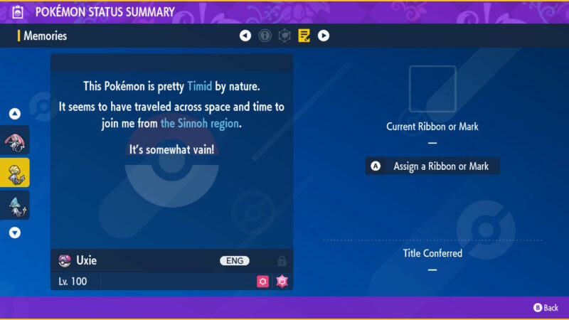 Shiny 6IV Lake Guardians Trio Three lakes of Sinnoh: Uxie, Mesprit, and ...