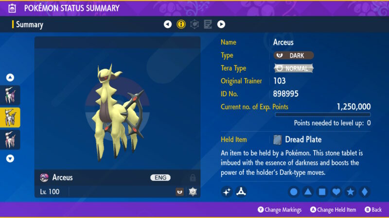 Shiny 6IV Max Stats Arceus in all forms Bundle for Pokemon Brilliant ...