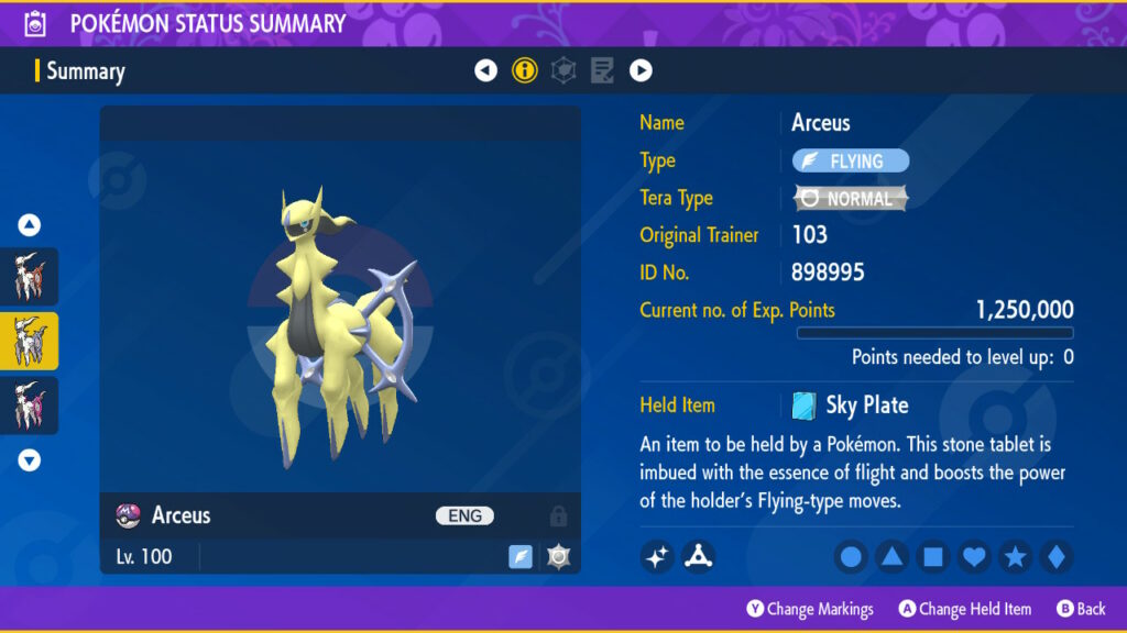 Shiny 6IV Max Stats Arceus in all forms Bundle for Pokemon Brilliant ...