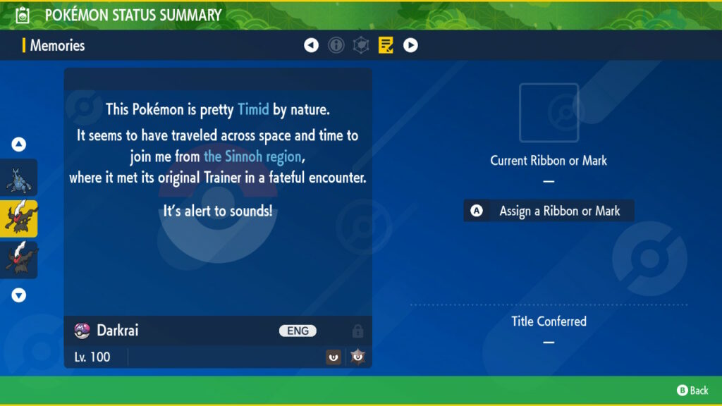 Ultra Square Shiny Darkrai - Max Stats Efforts and All Moves for ...