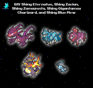 Shiny 6IV Eternatus + Shiny Zacian + Shiny Zamazenta + Shiny Gigantamax ...