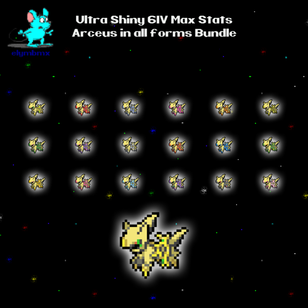Shiny 6IV Max Stats Arceus in all forms Bundle for Pokemon Brilliant ...