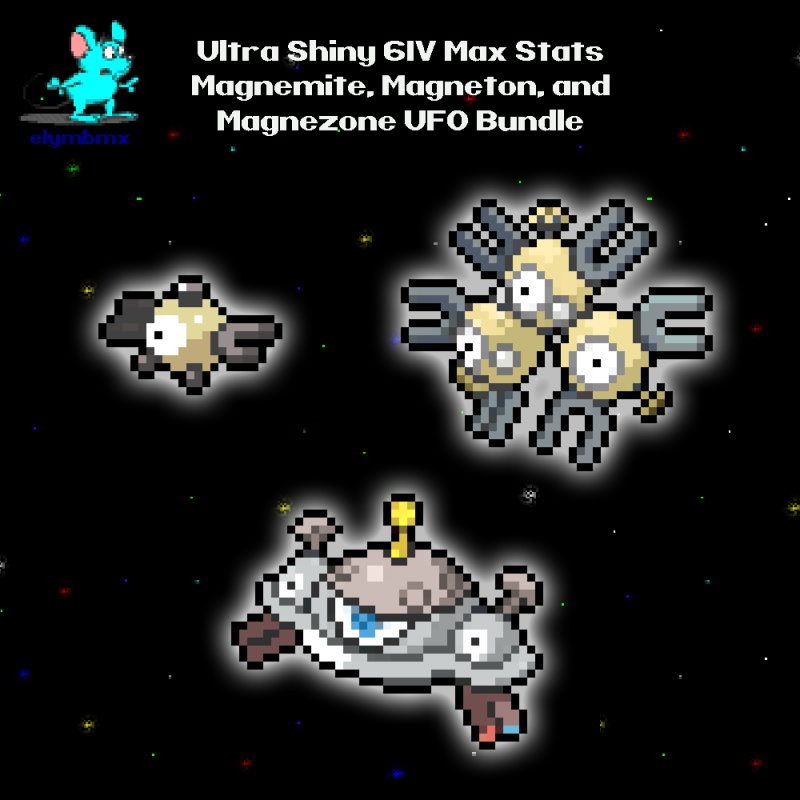 * Shiny * 6IV Magnemite, Magneton, and Magnezone UFO Space Ships ...